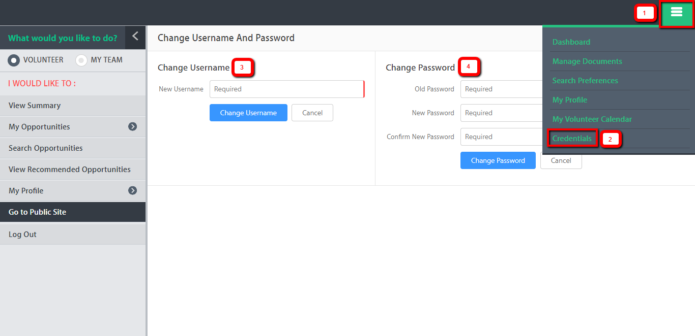 Updating Username Andor Password Fundly Support Center 