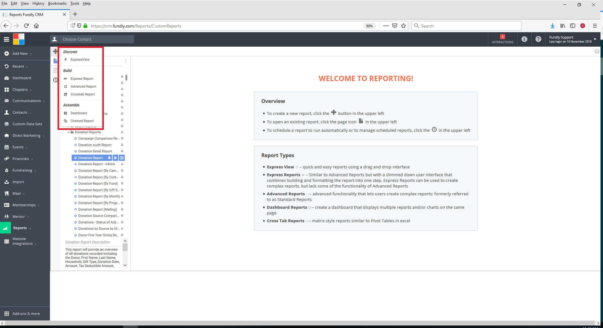 Reporting: Quick Start Guide to Reports Module - READ ME FIRST – Fundly ...