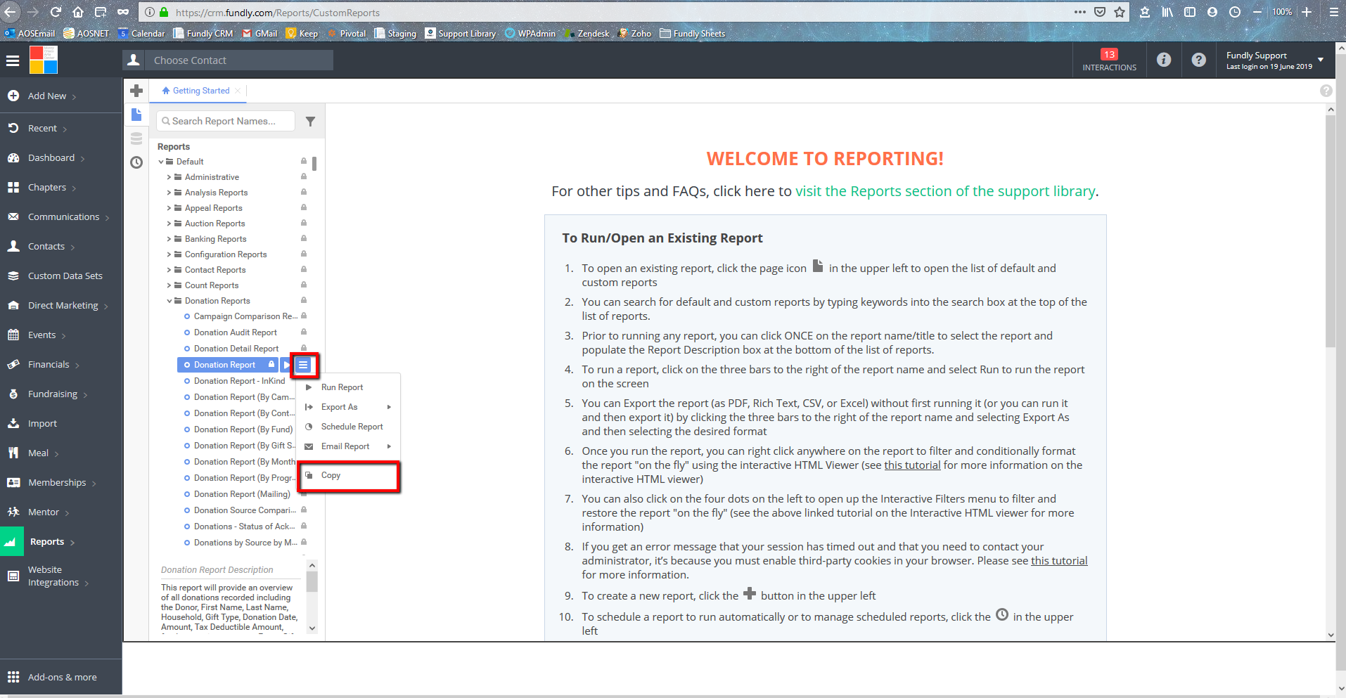 Reporting: Quick Start Guide to Reports Module - READ ME FIRST – Fundly ...